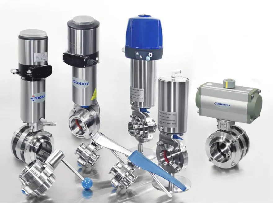 Donjoy 2 In Sanitary Grade Pneumatic Butterfly Valve 304 Stainless ...