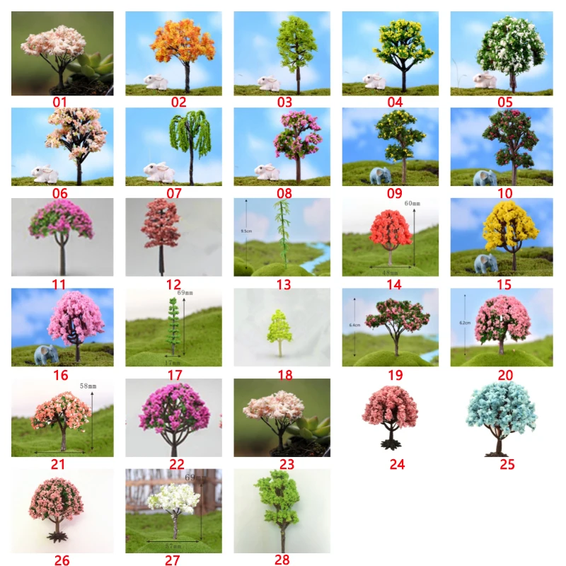 Miniature Landscape Trees for Dollhouse and DIY Crafts