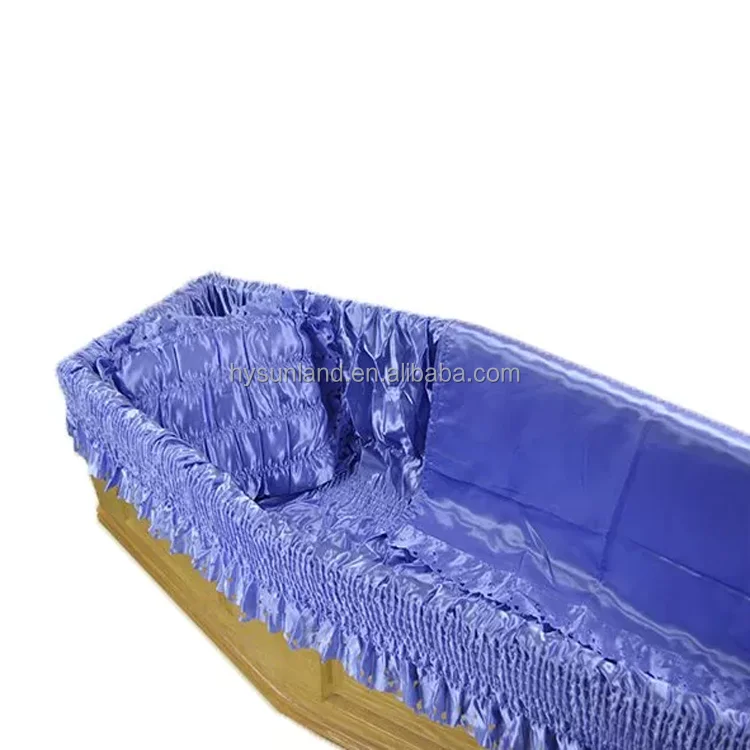 F132custom Beige Satin Coffin Quilt Lining Coffin Blanket Ruffle ...