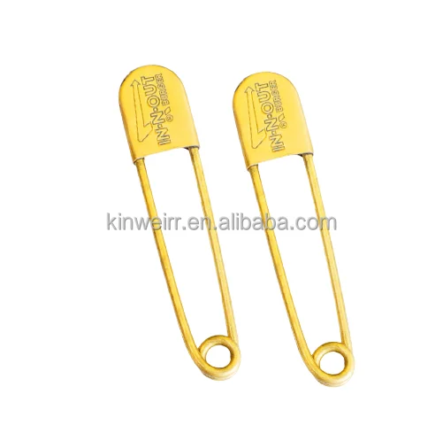 Custom Large Brass Laundry Safety Pin In Brass Color With Custom ...