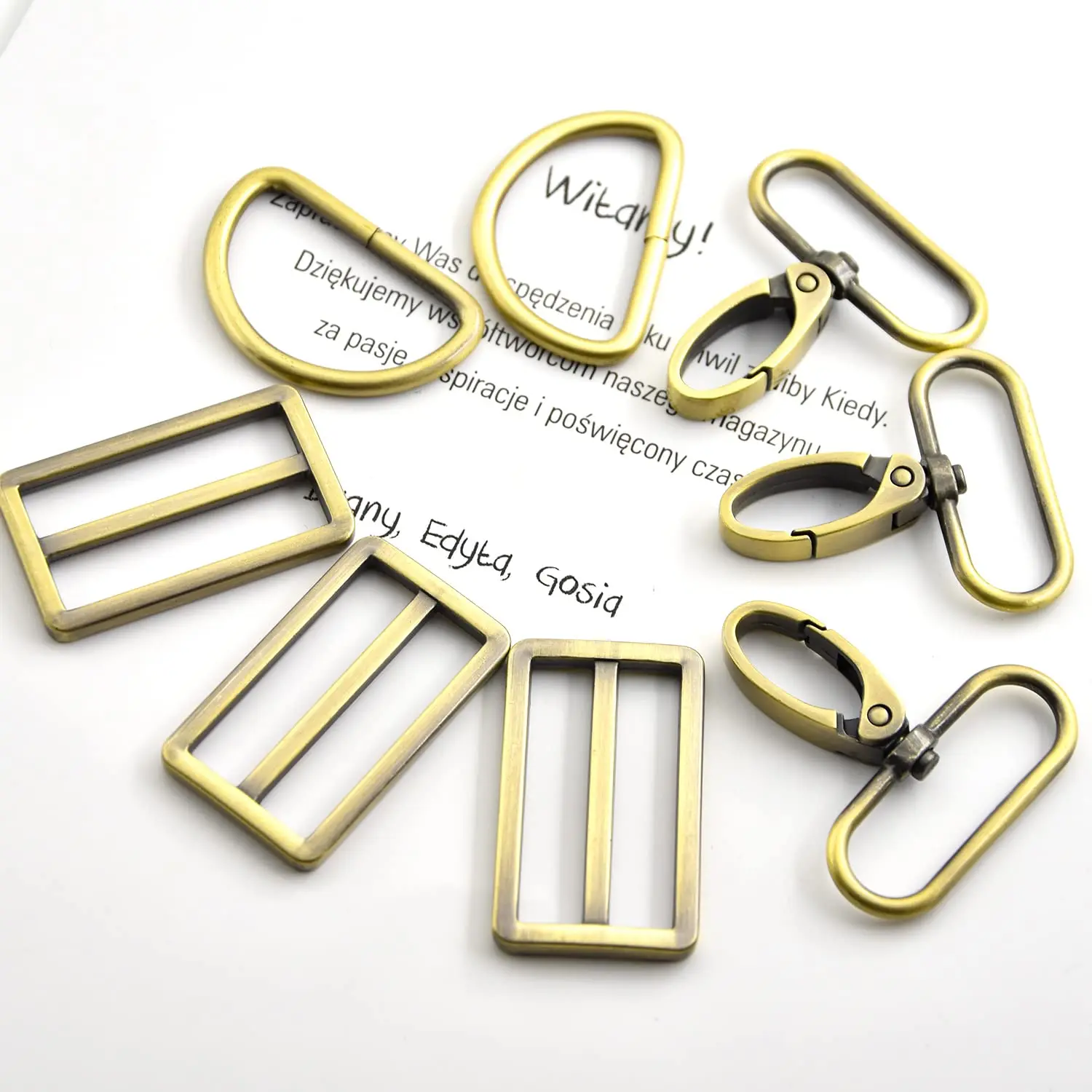 Metal Swivel Snaps Hooks With D Rings And Tri-glides Slide Buckles For ...
