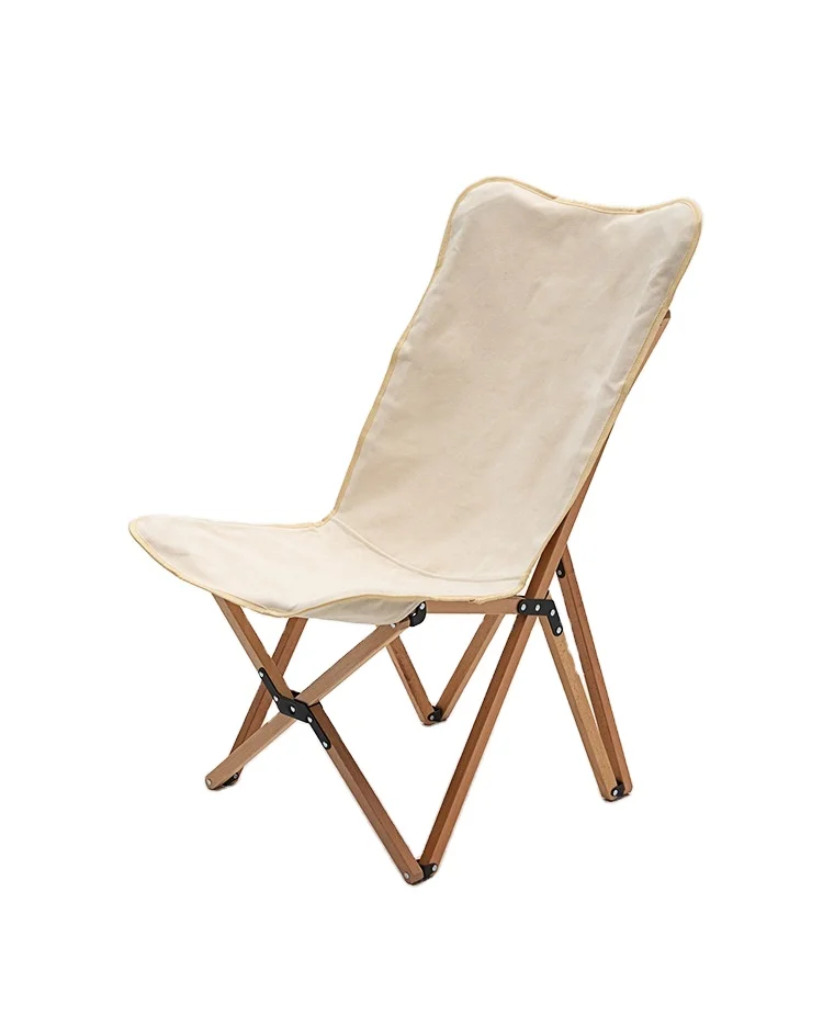 Modern Solid Wood Folding Butterfly Chair for Outdoor Portable Recliner ...