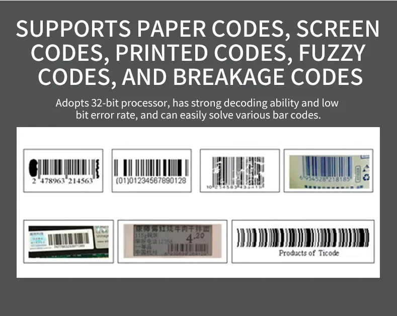 Cqh10 Automatic Scan Screen Barcode Handheld 1d Code Reader Wired ...