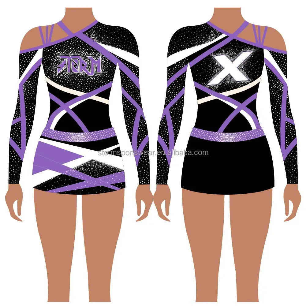 Cheerleading Uniforms Customized Costume Design With Rhinestones ...