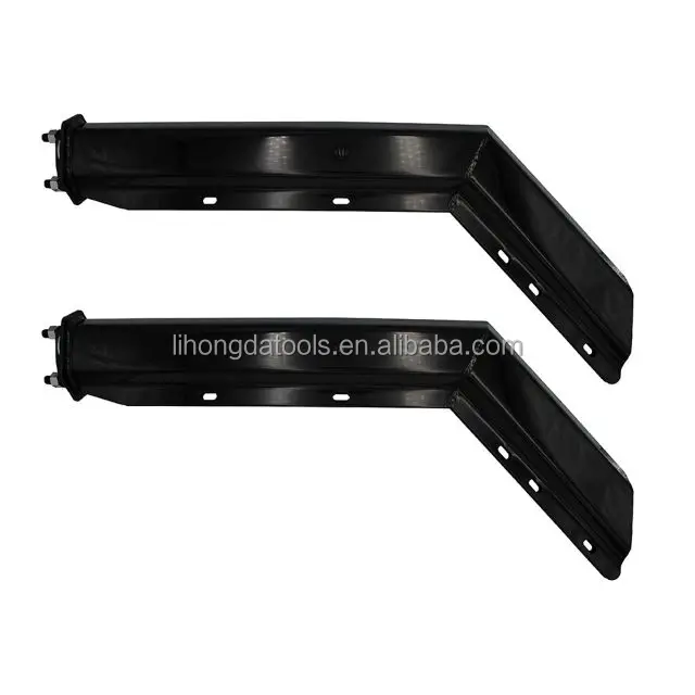 Black Angled Spring Loaded Mud Flap Hanger Bracket Set