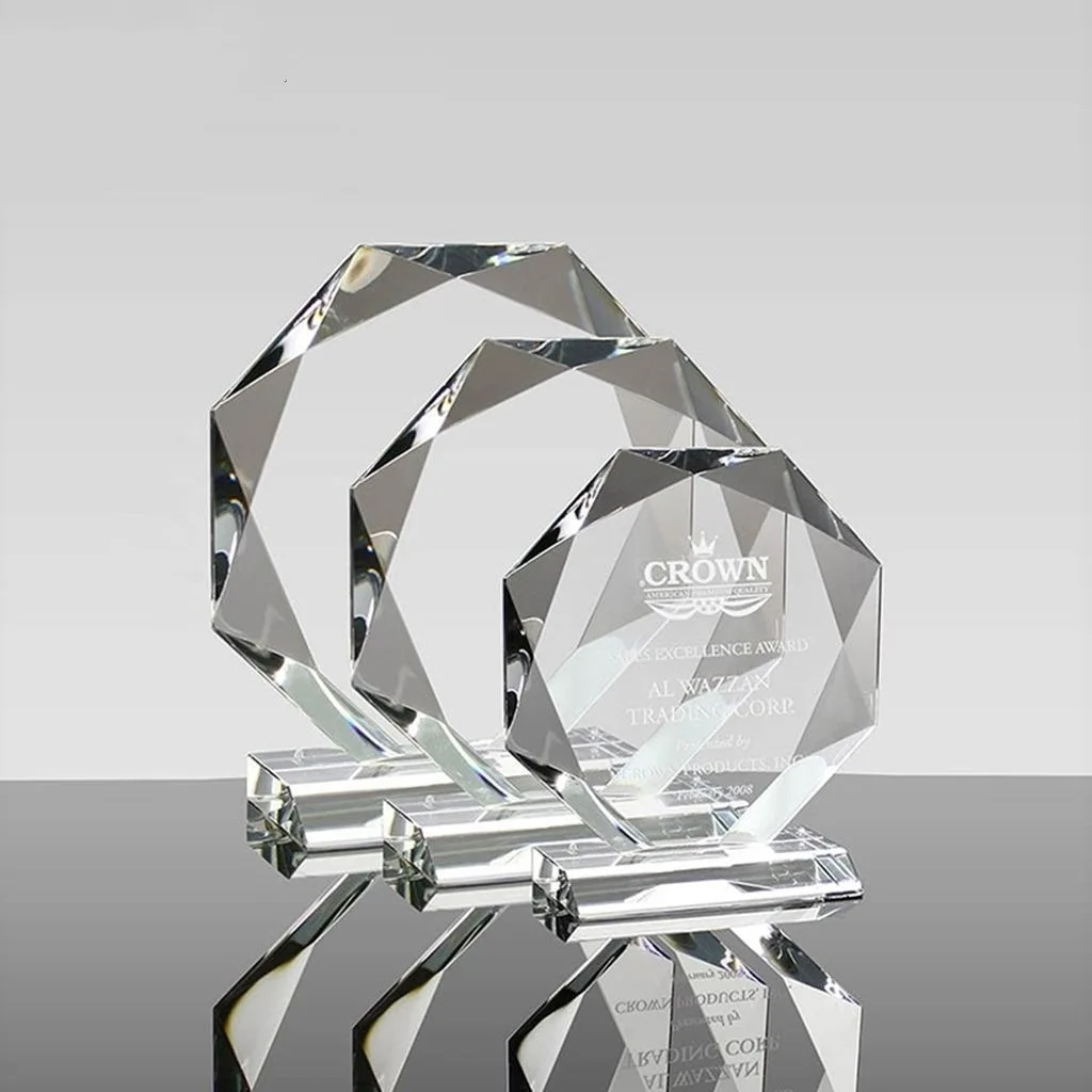 Cheap Octagonal Blank Glass Award Company Souvenir Gifts Glass Plaque ...