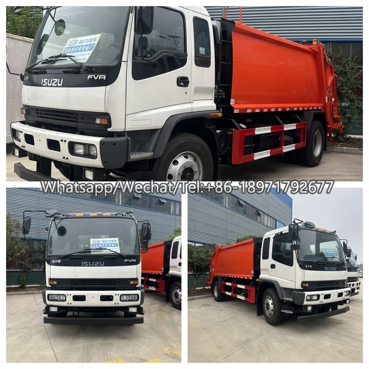Japan Isuzu Compressor Garbage Compactor Waste Disposal Collection ...