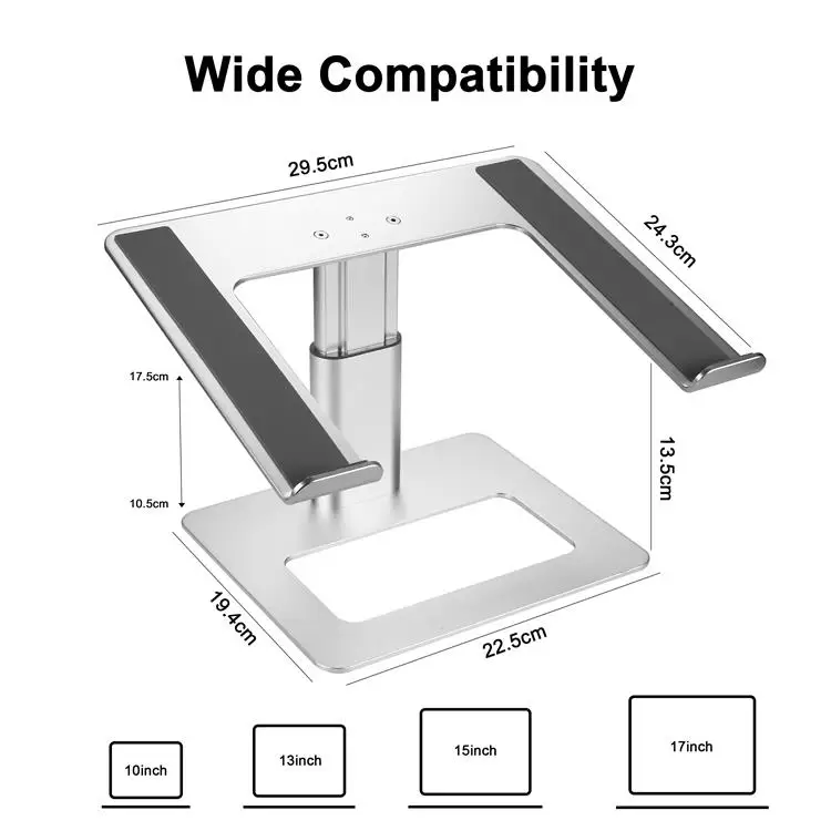 Great Roc Adjustable Height Aluminum Customize Laptop Riser Holder ...