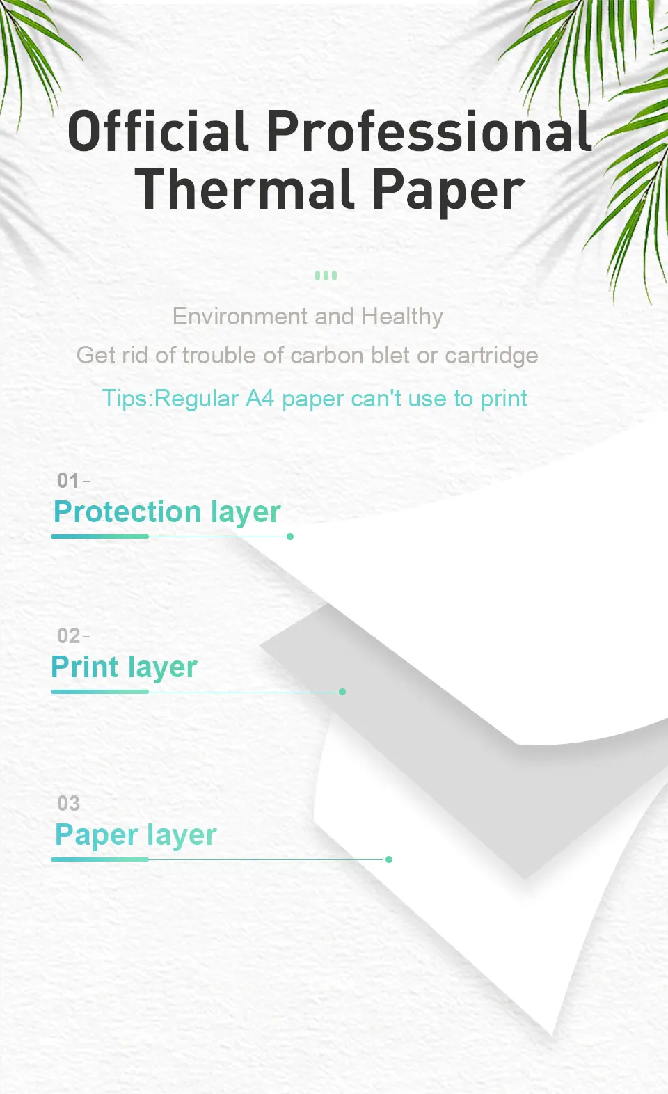 LUCK JINGLE A4 Thermal Paper - Waterproof & Glossy Surface
