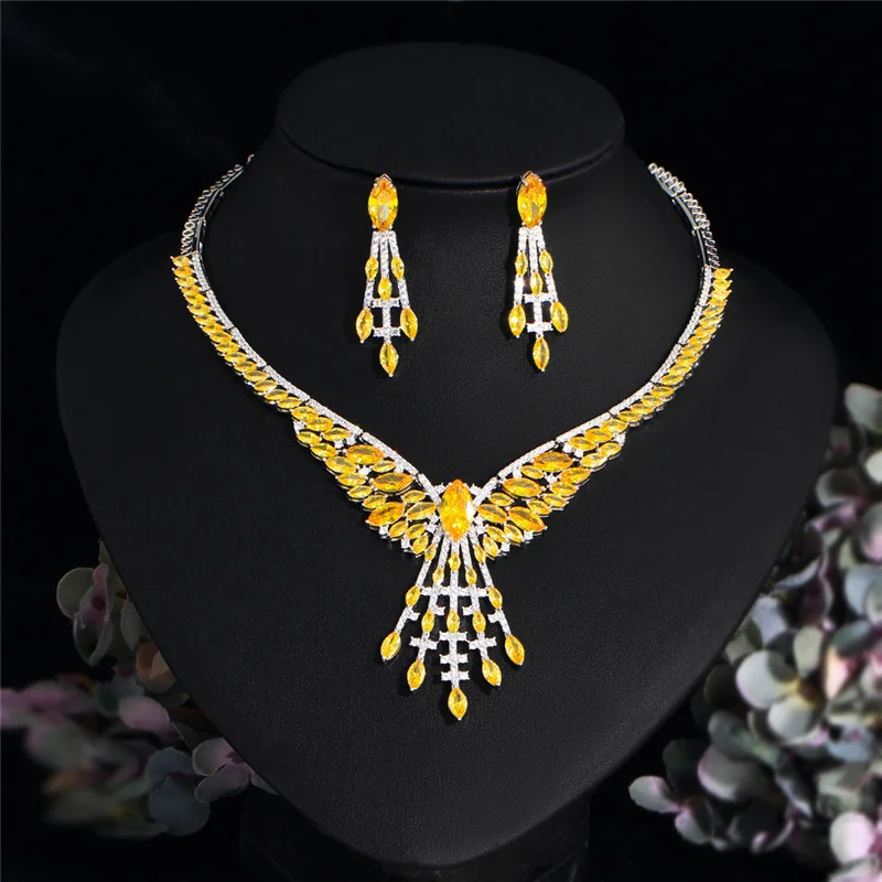 Dubai Gold Costume Jewelry Sets Zirconia Earring Necklace Jewelry Set For Woman Girls Alibaba