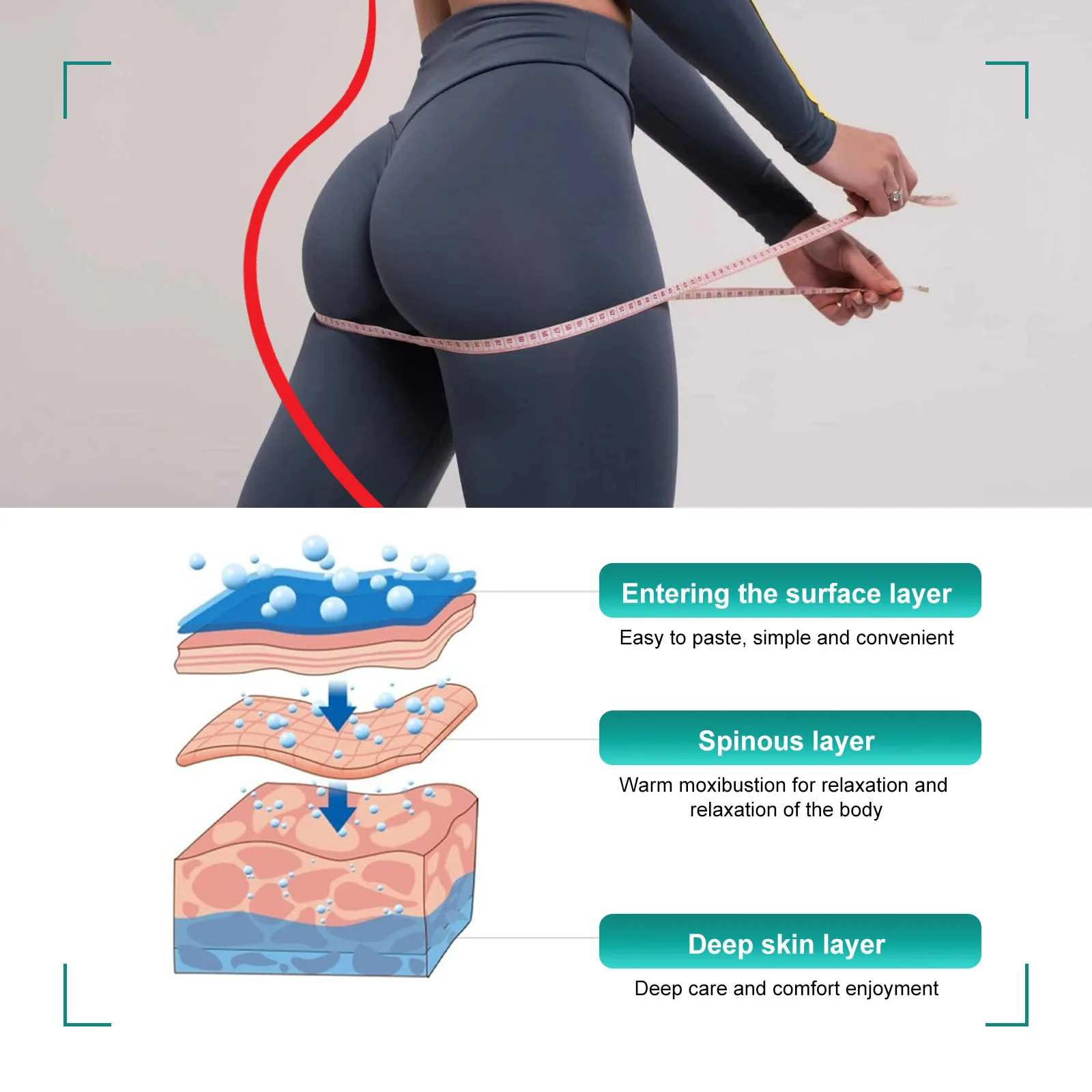 JAYSUING Female Collagen Buttock Enlargement Patch Remove Winkle Butt Lift Shaping Patch ...