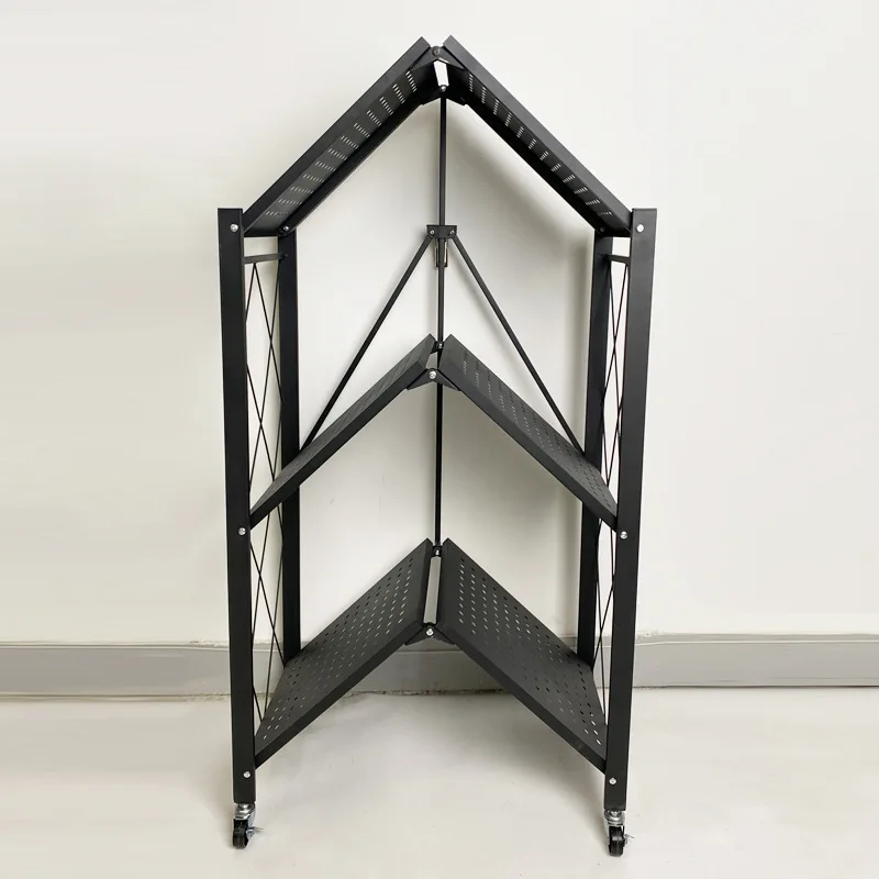 5-tier Folding Storage Rack - Efficient Kitchen Organization