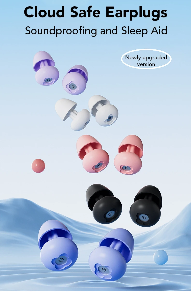 Silicone Earplugs Noise Reducing Hearing Protection Ear Plug for Sleep ...
