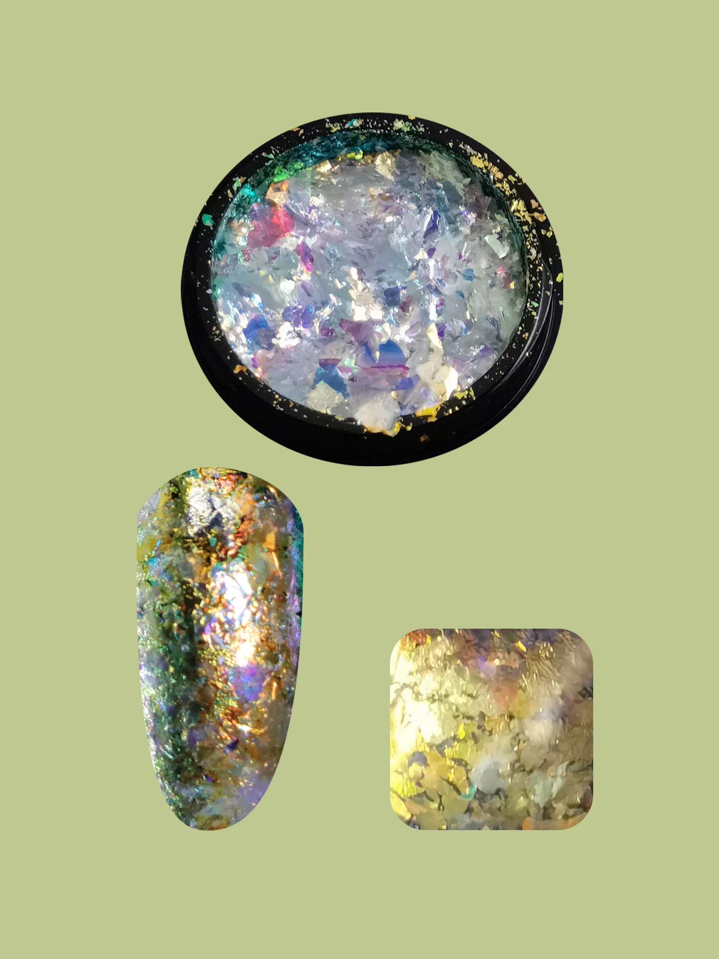 Multichrome Chameleon Flakes Bulk Mica Powder Nail Chameleon Pigment ...