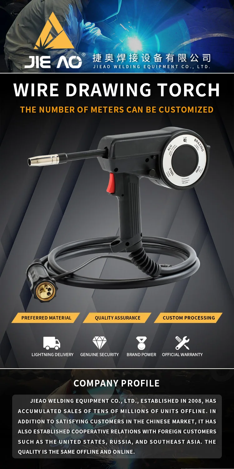 Spool Gun Push Pull Welding Torch Wire-drawing European Welding Gun Gas ...