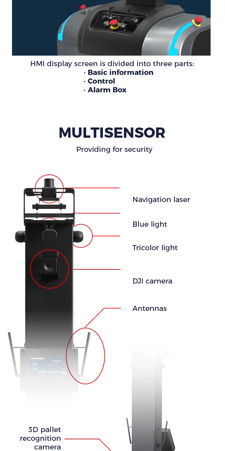 Forklift Agv Robot 2t Load Intelligent Three Way Forklift Small Agv Robot - Buy Small Agv Robot ...