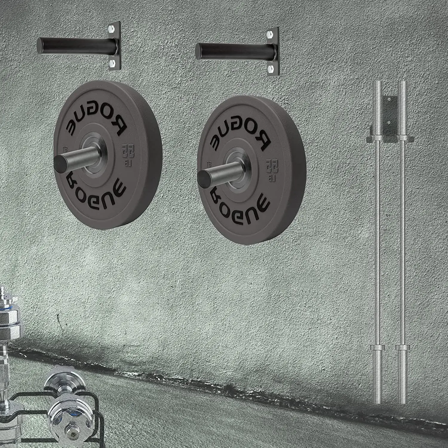 Factory Made Fitness Metal Wall-mounted Weight Plate Storage Pegs ...