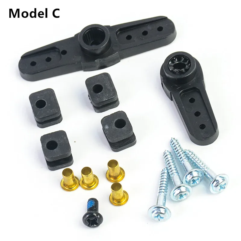 Black Plastic Accessories Servo Arms Servo Horn Rocker Arm Set For ...