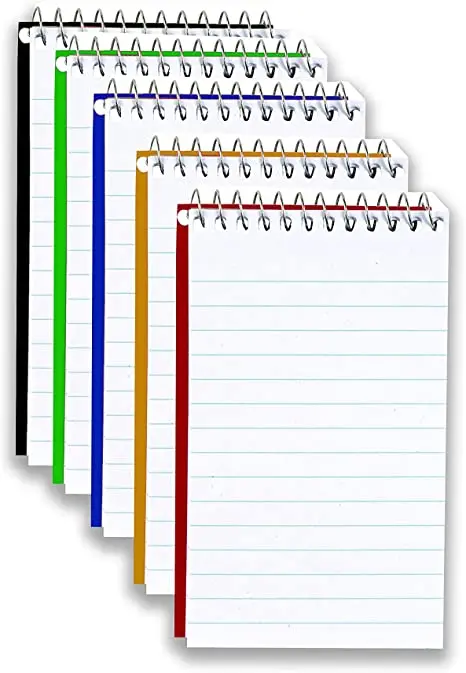 The Office Wire Bound Spiral Memo Books, Memo Pads, 3" X 5", College ...