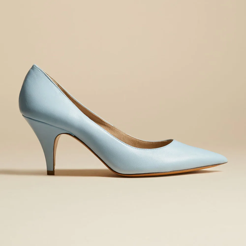 Formal Business Classy Ladies Low Work Mid Heel Office Genuine Leather ...