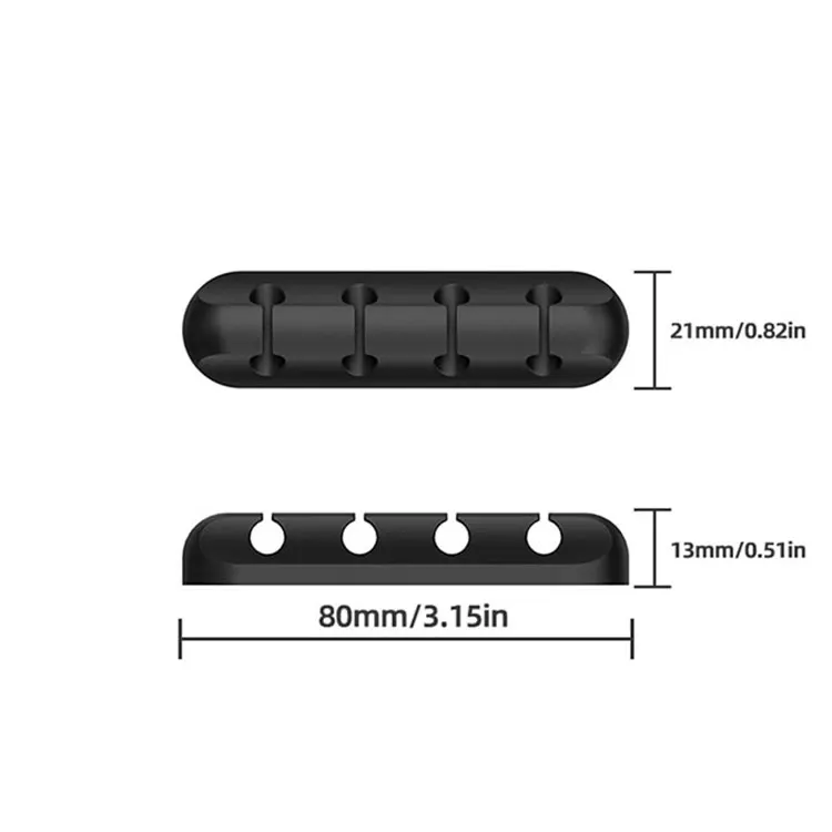 Office Desk Desktop Plastic Cable Organizer Holder Self-adhesive Data ...