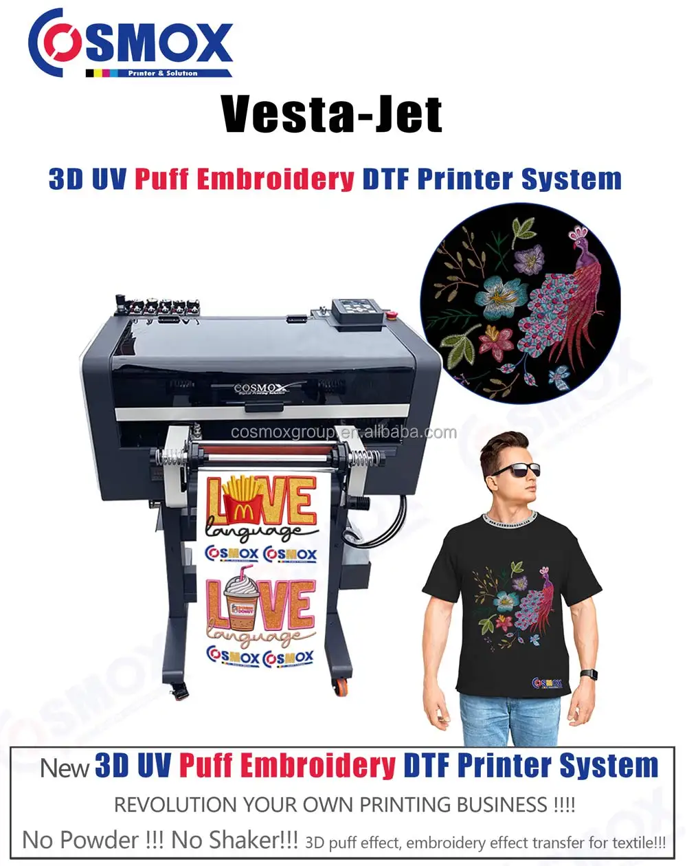 UV Puff Ink - Achieve 3D Embroidery Effects with Dtf Film