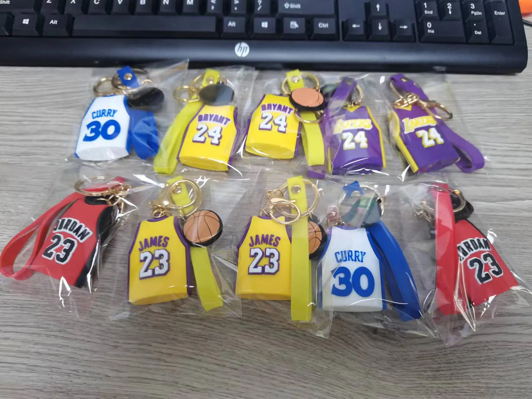 Diy Cartoon Basketball Jersey Keychain For Boy Backpack Car Key Chain ...