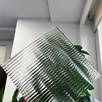 Decorative Textured Glass 8mm 10mm 12mm 4mm Fluted Low Iron Corrugated ...