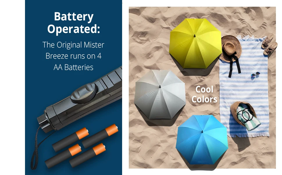 Outdoor Mist Cooling Fan Umbrella - Perfect for Adults