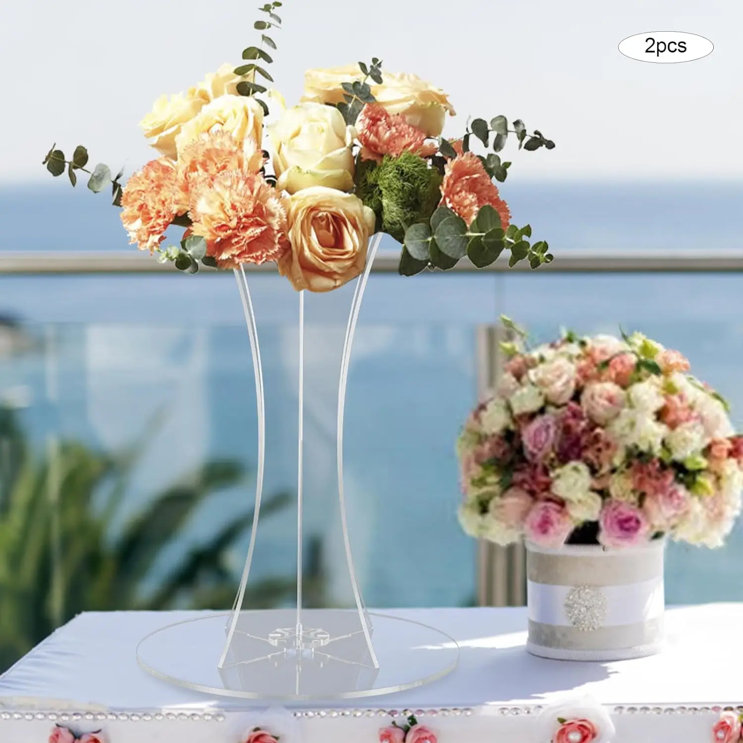Acrylic Flower Display Stand Wedding Party Decor Wedding Decorations ...