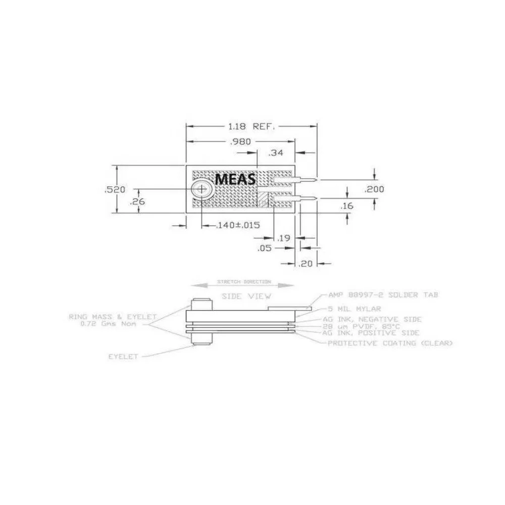 Alibaba.com: PVDF LDT0-028K piezoelectric polymer film vibration sensor ...