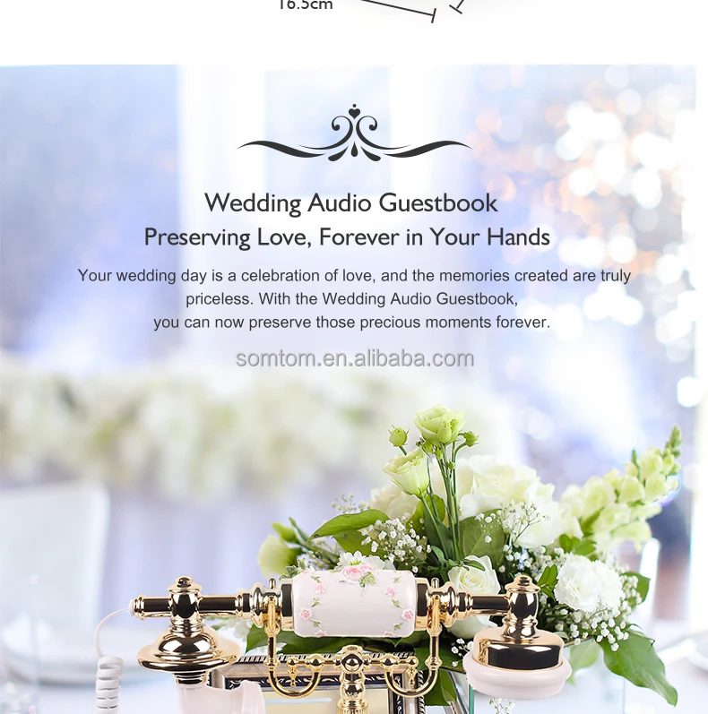 Vintage Antique Audio Guest Book Phone - Retro Telephone