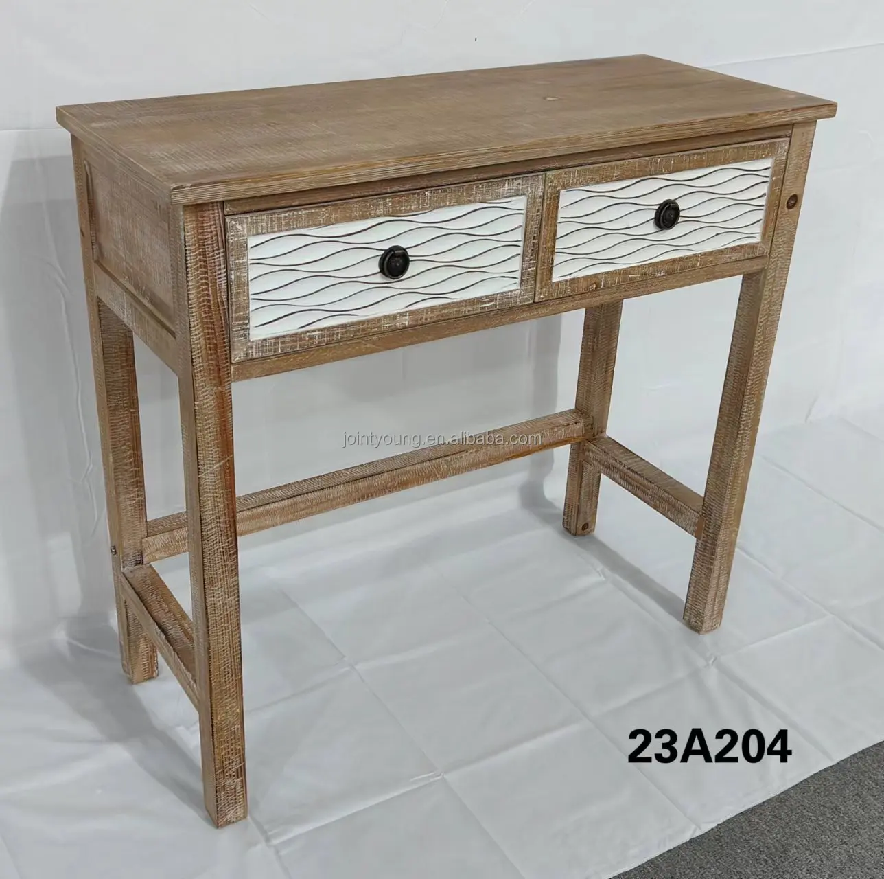 Living Room Natural Wood Color Side Table Pastoral Antique Wooden End ...