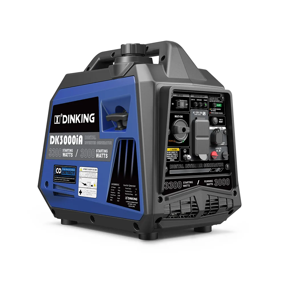 Dinking 3kw Portable Silent Easy Move Gasoline Light Weight Inverter ...