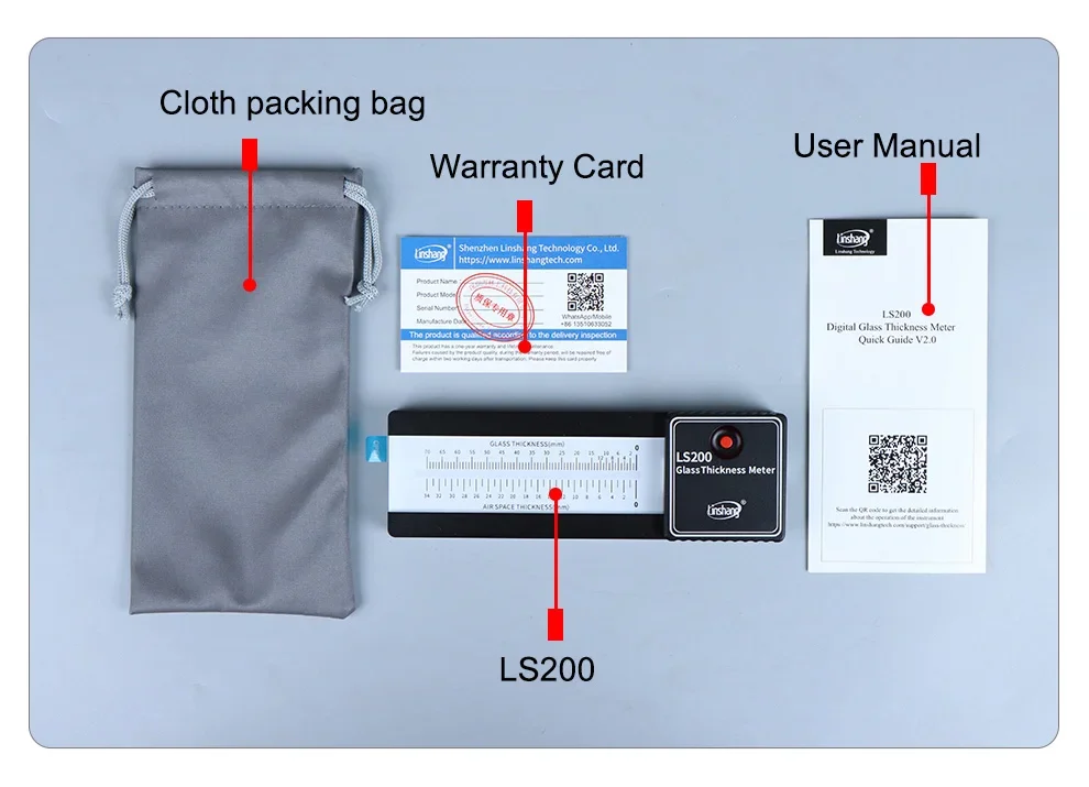 One-side Measurement Double Glazing Laser Glass Thickness Meter Hollow ...