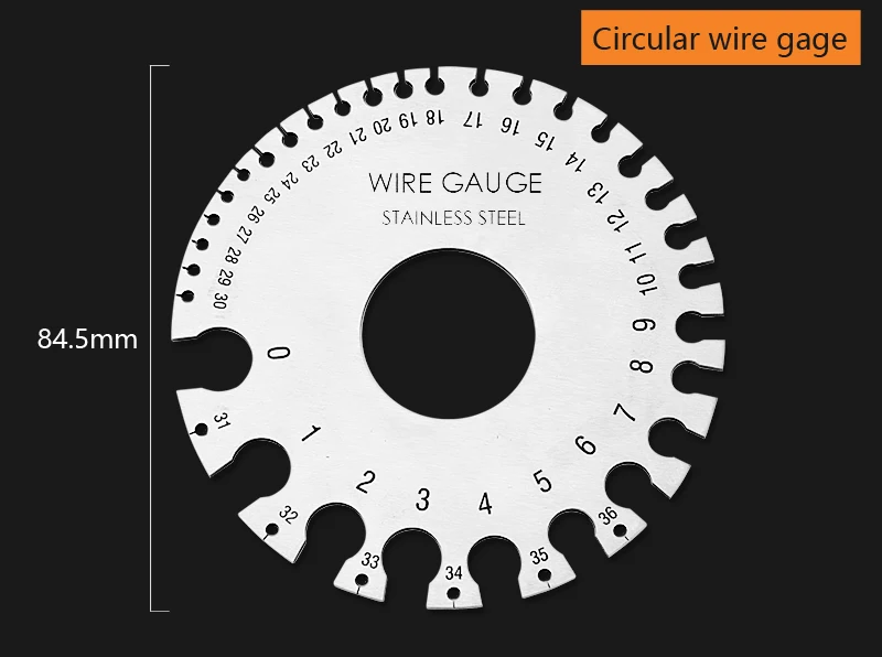 Weld Diameter Gauge Round Wire Gauge Welding Inspection Inch Stainless ...