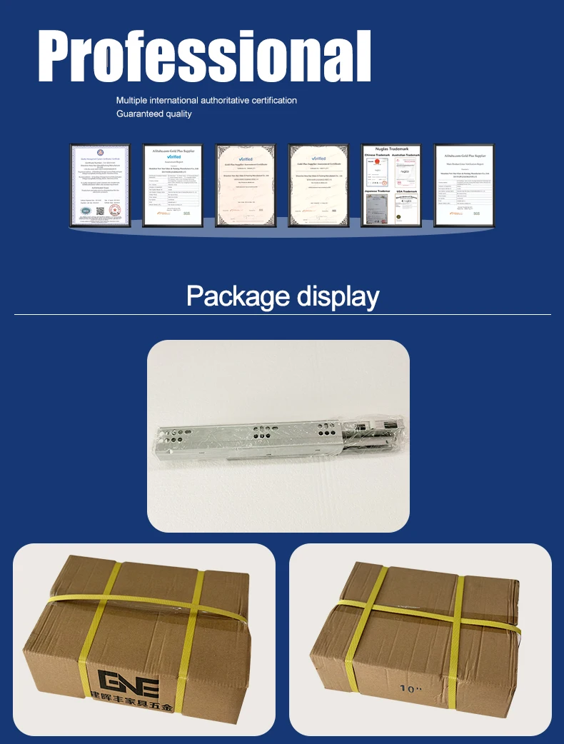 Single Extension Concealed Slides 2 Fold Undermount Drawer Slides Soft ...