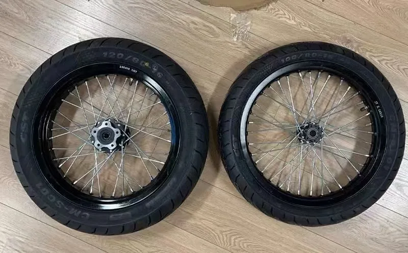 12-Inch Steel Wheel Rim Tire Set Plastic Brake Electric Off-Road Dirt ...