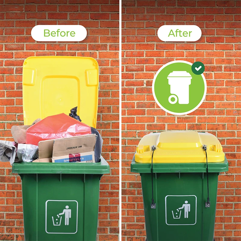 Niseven Wholesale 2pcs/set Durable Nylon Coated Wire Rope Trash Can ...