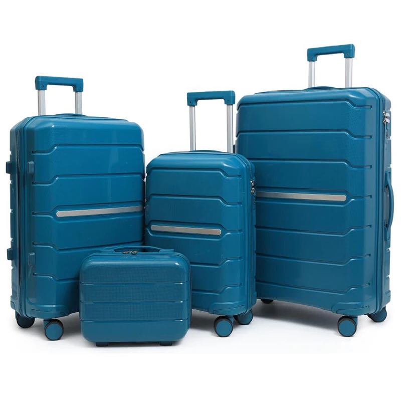 Omaska Custom Logo Pp Luggage 14 20 24 28 Inch Travel Bag Set 4 Trolley ...