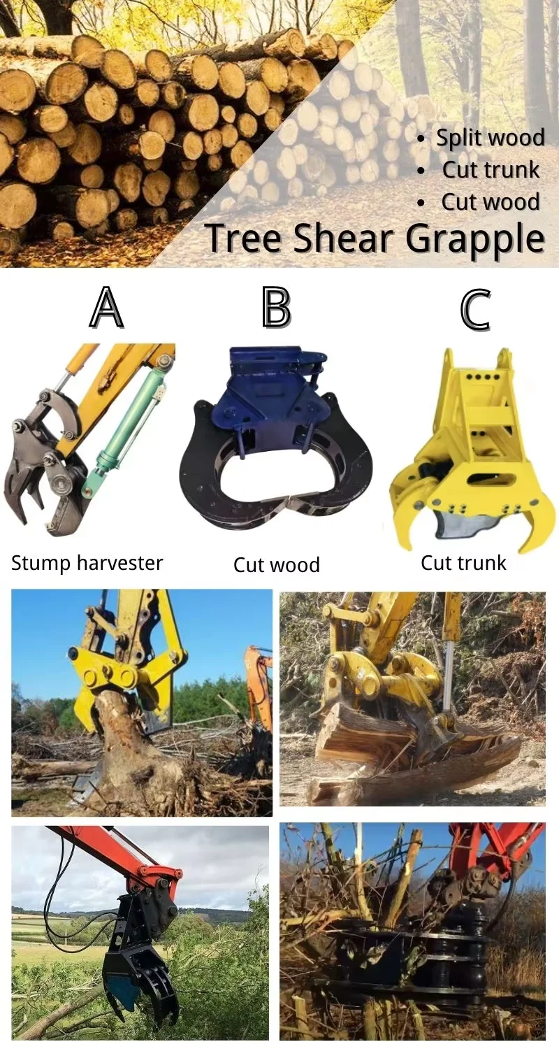 Powerful Hydraulic Tree Shear for Professional Excavators