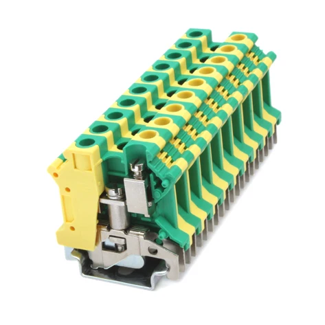 Ruslkg 10 Earth Terminal Block Din Rail Ground Terminal Thickness 10.2 ...
