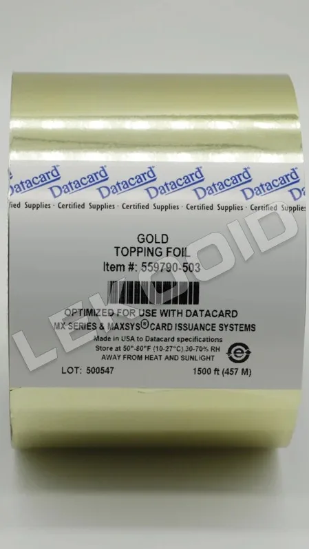 Datacard Mx6000 Series With Rfid 559790-503 Metallic Gold Topping Foil Ribbon - Buy Datacard ...