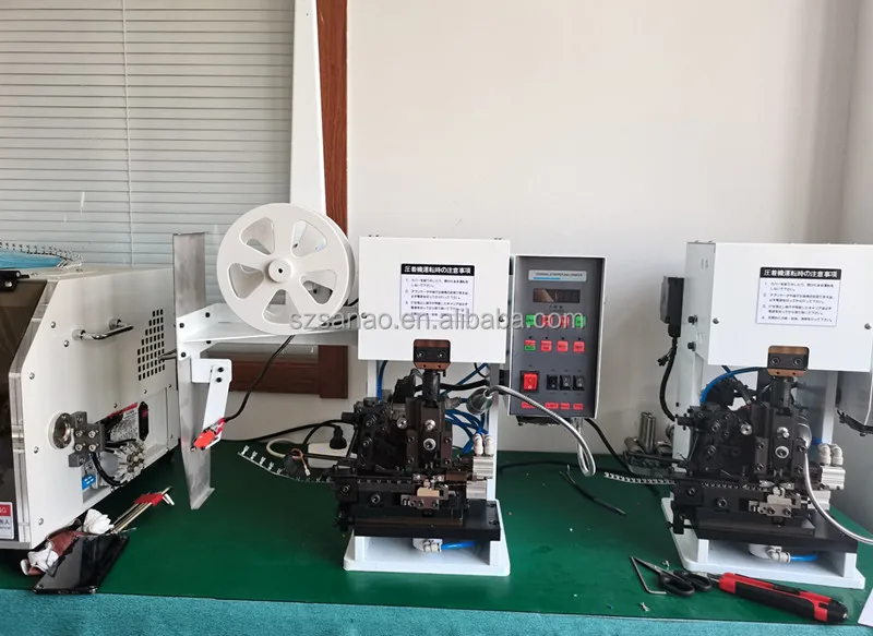 Sa-s2.0t Semi Automatic Wire Stripping Crimping Terminal Machine Multi Core Strip Crimp Machine ...