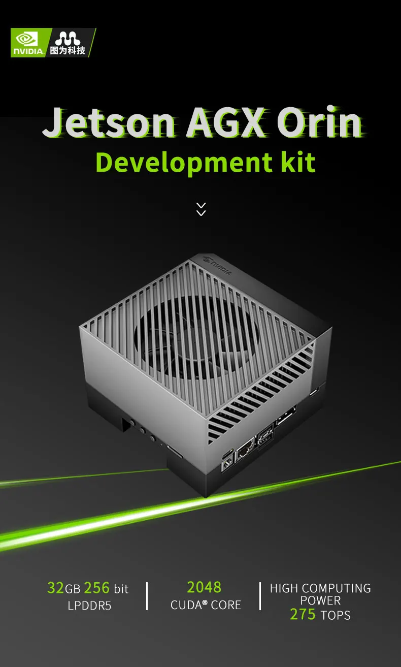 NVIDIA Jetson AGX Orin Official Developer Kit 32GB 275 TOPS Carrier ...
