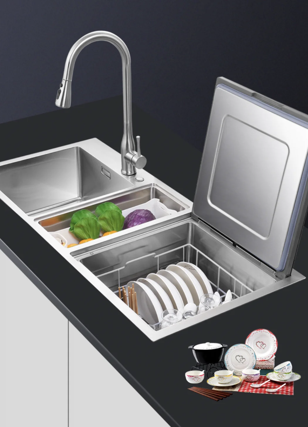 Kd-large Size Dishwasher and Dryer Integrated - Fully Automatic