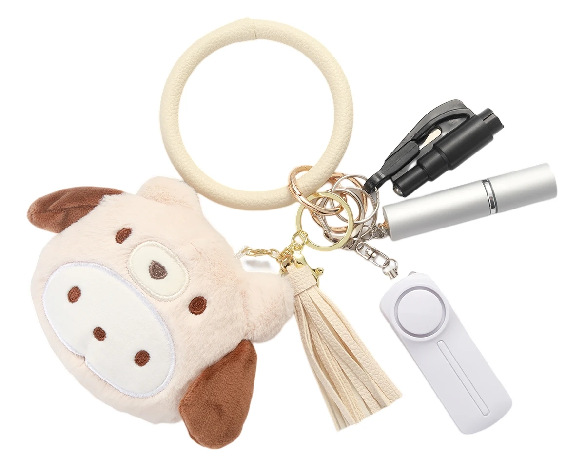 Custom Self Defense Bracelet Keychains Set Cute Plush Bag Spray ...