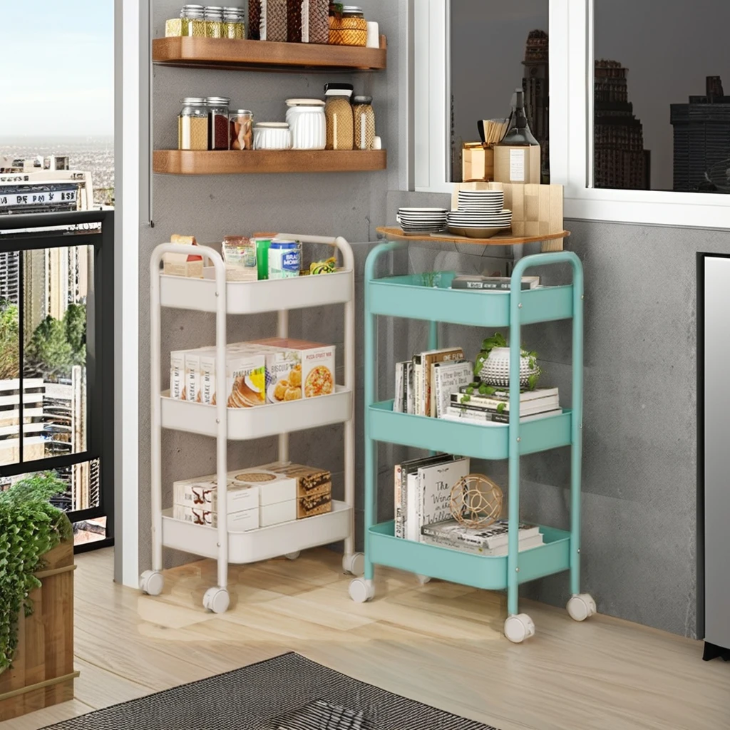 Grey Iron Kitchen Trolley Storage Carts Salon Trolley Cart With Drawers ...