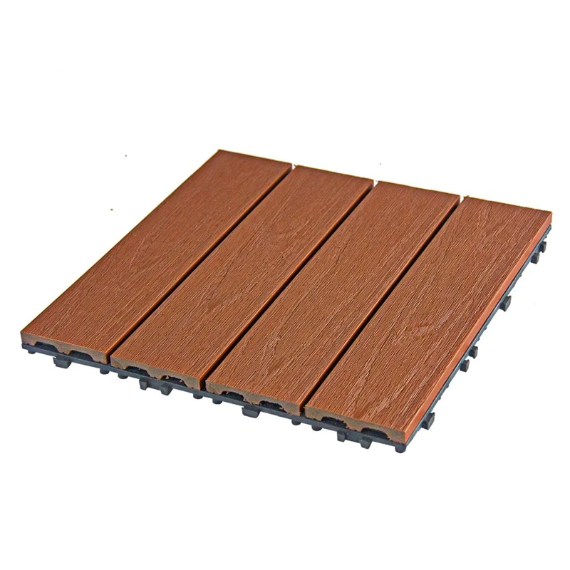 Exterior Interlocking Floor Tiles Four-slat Plastic Composite ...