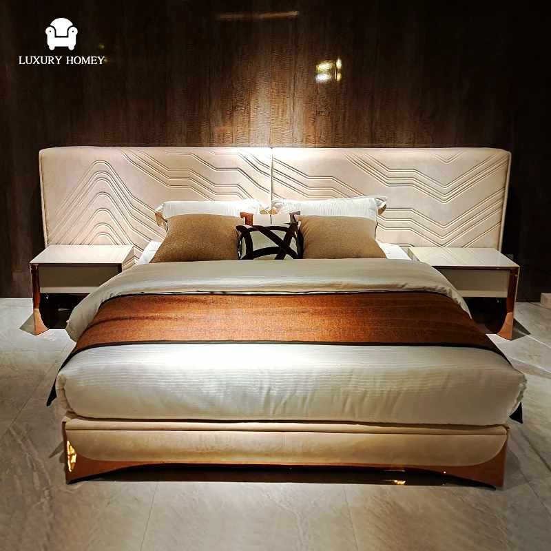 Italian Designs Wedding Beds Set Luxury Custom Villa House